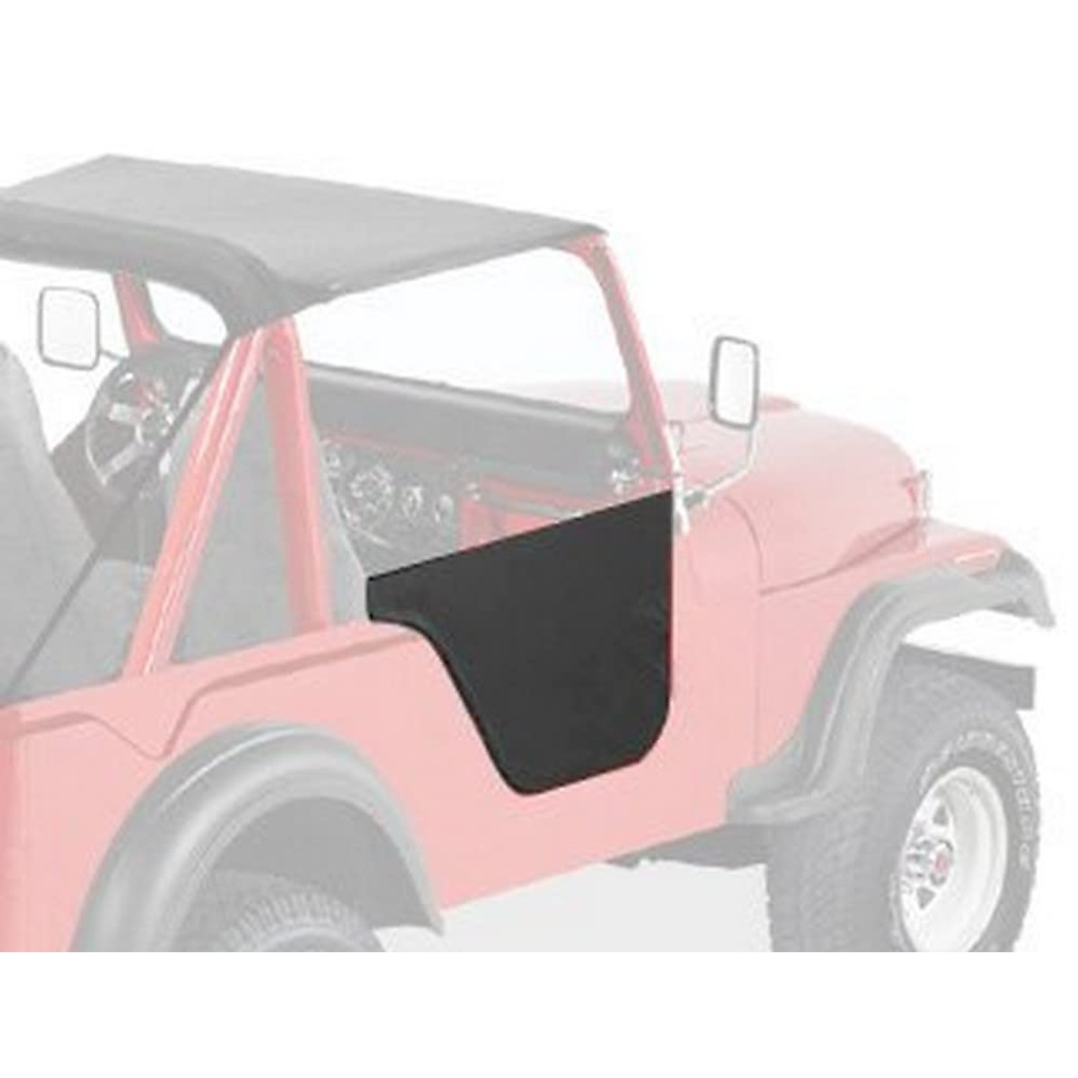 Bestop 5302501 Black Lower Fabric Half Doors for 1955-1975 M38A1/CJ5/CJ6