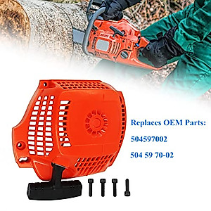 AILEETE Recoil Rewind Pull Starter Assembly 504597002 for Husqvarna 135 140 435 435E 440 440E Chainsaws