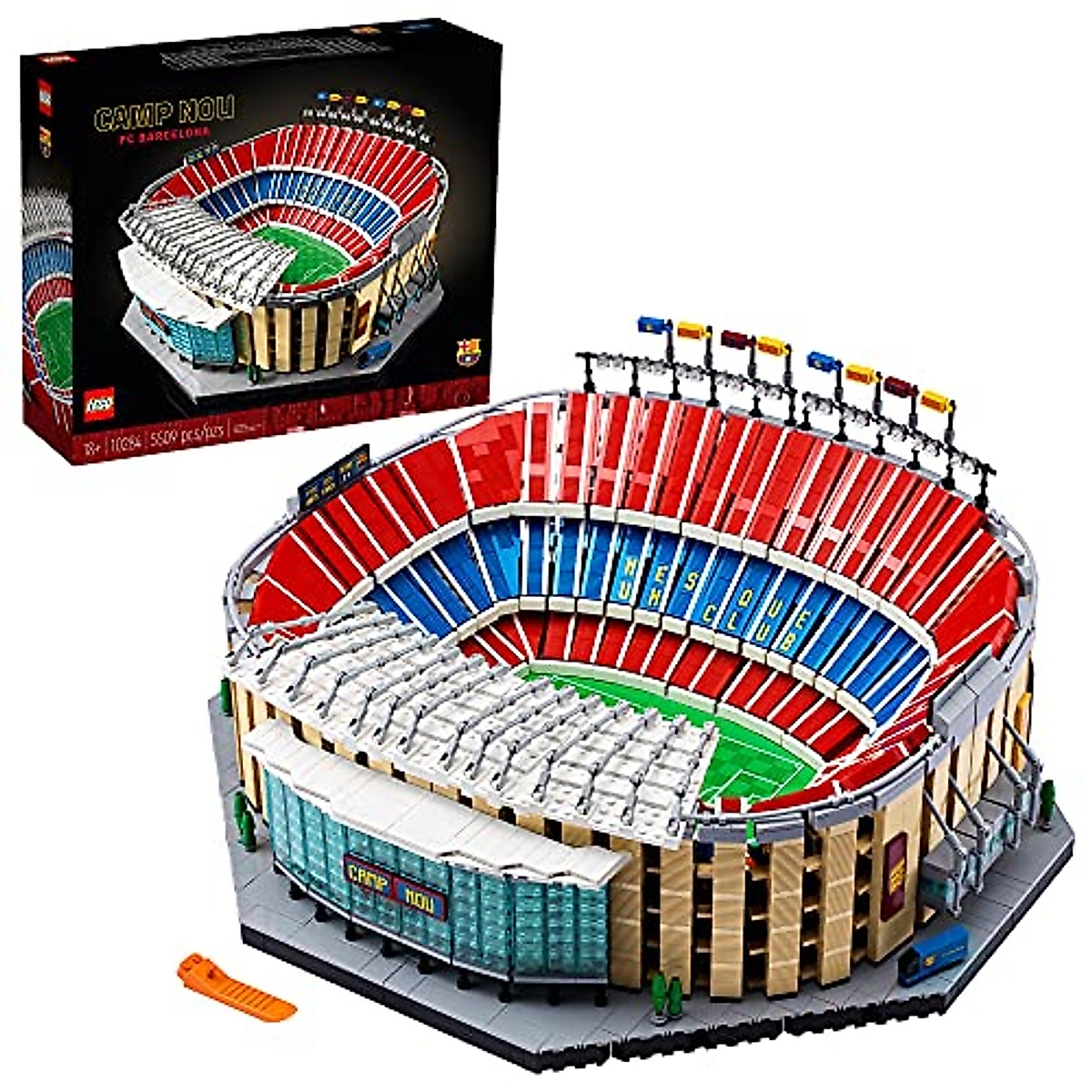 LEGO Icons Camp NOU – FC Barcelona Soccer Stadium 10284 Model Building Kit, Large Construction Set for Adults, Gift Idea