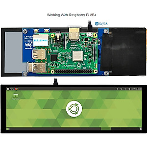 waveshare 7.9inch HDMI LCD 7.9" 400x1280 Capacitive Touch Screen LCD IPS Display Monitor, Toughened Glass Cover Support Raspberry Pi/Jetson Nano/PC/Windows 10/Raspbian/Ubuntu/Kali/WIN10 IoT/Retropie