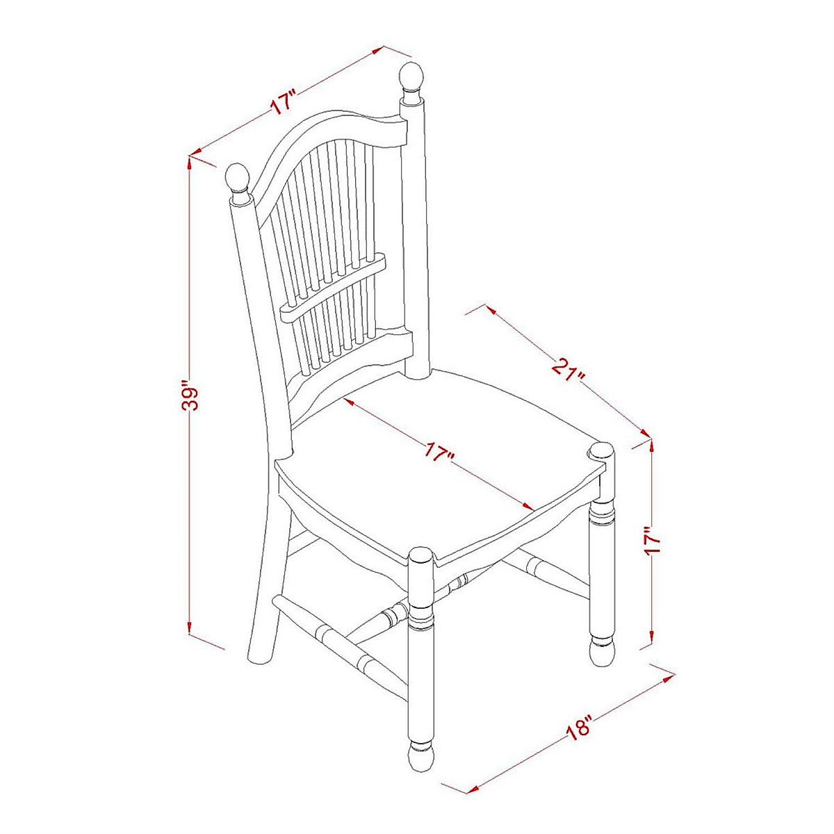 East West Furniture SUDO3-BCH-W 3 Piece Dining Set Contains a Round Dining Table with Dropleaf & Shelves and 2 Kitchen Chairs, 42x42 Inch, Black & Cherry
