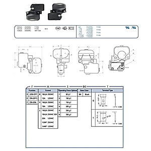 Anti Tilt HK-14 Dump Replacement For Patio Heater Fanner 250VAC 10A 250VAC 16A (High Power)