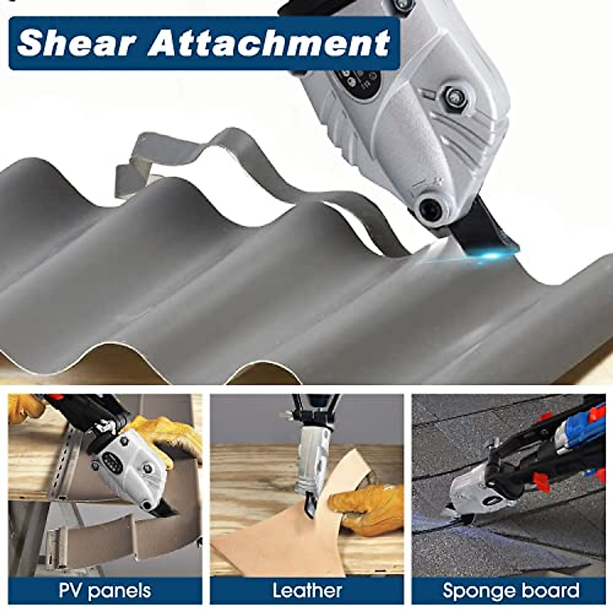 HERZO Metal Cutting Turbo Shear Attachment,for Impact driver,Cordless drill,drill