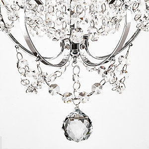 PAPAYA Crystal Mini Chandelier Lighting 1 Light Chrome Chandeliers Iron Ceiling Light Fixture…