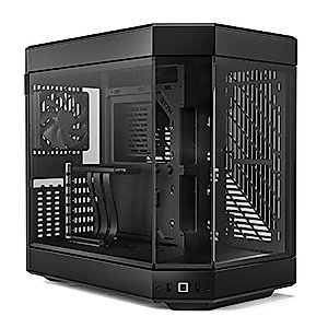 HYTE Y60 Modern Aesthetic Dual Chamber Panoramic Tempered Glass Mid-Tower ATX Computer Gaming Case with PCIE 4.0 Riser Cable Included, Black (CS-HYTE-Y60-B)