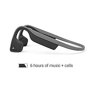 AfterShokz Titanium Mini Bone Conduction Wireless Bluetooth Headphones, Slate Grey