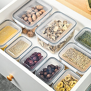 EUBUY Fruit Vegetable Produce Saver Containers for Refrigerator, Draining Fresh Containers, Multifunctional Refrigerator Storage Boxes with Lids for Fridge