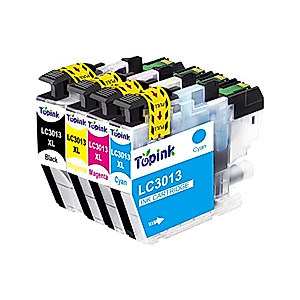 LC3013 High Yield 4 PKS Compatible Ink Cartridge Replacement for Brother LC3013 LC3011 Ink Cartridges BK/C/M/Y, Use for MFC-J491DW MFC-J497DW MFC-J690DW MFC-J895DW Printer