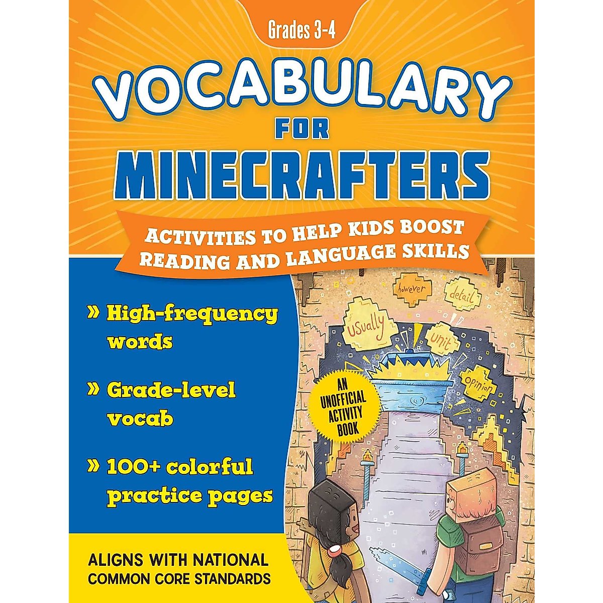 Vocabulary for Minecrafters: Grades 3–4: Activities to Help Kids Boost Reading and Language Skills!―An Unofficial Workbook (High-Frequency Words, ... Core Standards) (Reading for Minecrafters)