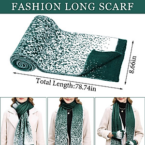 Womens Winter Knit Beanie Hats and Touchscreen Gloves Long Scarf Set with Warm Fleece Lined Skull Caps Gloves Scarves for Women