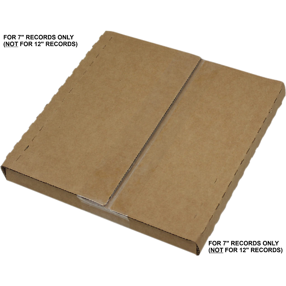 7" 45RPM Vinyl Record Shipping Mailers - Adjustable Multi-Depth Kraft Brown - Holds 1 to 12 7" Vinyl Records #07BC01VD (Qty: 10)