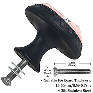 Cute Sleepy Panda with Coffee and Hearts 4 Pack Cabinet Drawer Knob Furniture Handle Drawer Pulls Knobs for Dresser, Wardrobes, Cupboard, Bookcase