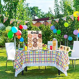 Generic 6 Pack Donut Stand Set Includes 2 Donut Wall 2 Donut Display Stand 2 Donut Board, Doughnut Wall, Decorative Doughnut and Bagel Holder for Birthday, Wedding, Baby Shower, Party, Wood