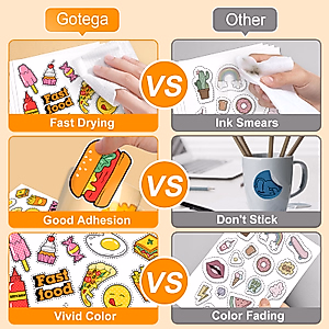 Sticker Paper for Inkjet Printer 30 Sheets Sticker Paper Glossy Waterproof - Size 8.5''x11" A4 - Inkjet & Laser Printer