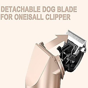 DODAER 2 Pack Replacement Blade Compatible with oneisall Low Noise Dog Clippers, Made of Ceramic Blade & Stainless Steel Blade