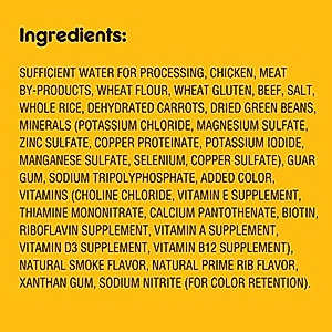 PEDIGREE Homestyle Meals Adult Canned Soft Wet Meaty Dog Food Prime Rib, Rice and Vegetable Flavor, (12) 13.2 oz. Cans