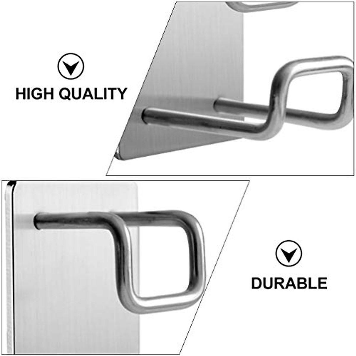 DOITOOL Adhesive Hook Rope Towel Hanger Washbasin Hook Stainless Steel Robe Towel Hook for Home Kitchen Bathroom