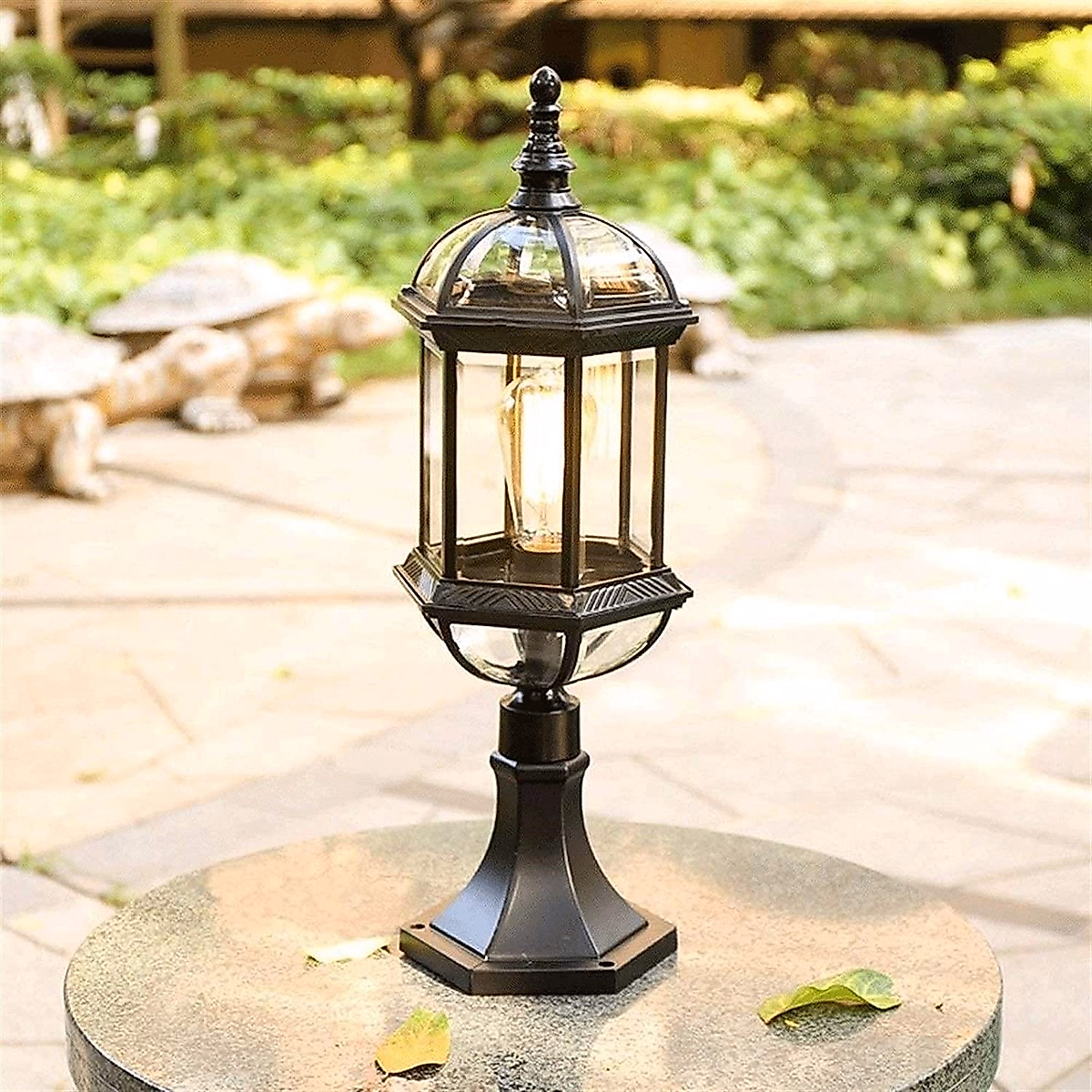 Outdoor Post Light Exterior Pillar Light Column Headlight - with Fitter Base Outdoor Waterproof Lamp Villa Door Garden Hotel Park Lawn Pedestal Light for Outdoor Garden Post Pole Mount