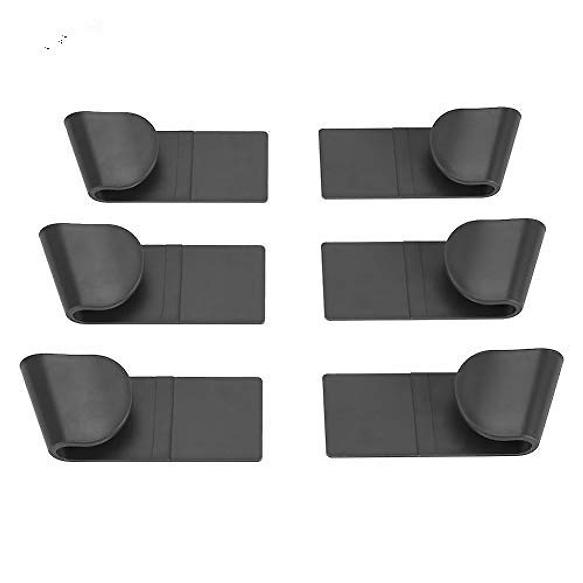 Fdit 6Pcs ABS Self Adhesive Pot Lid Holder Wall Door Mounted Pot Lid Rack Pan Pot Utensil Lid Rack Kitchen Utensils