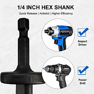 Hymnorq HVAC Tube Swaging Tool 6PC Drill Bit Set, Copper Pipe Expander Bit for Air Conditioner Repairing, Include 7/8 3/4 5/8 1/2 3/8 and 1/4, Hex Shank for Impact Drill and Power Drill