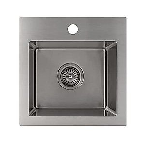 ZLINE 15" Donner Topmount Single Bowl Bar Kitchen Sink in Stainless Steel (STS-15)