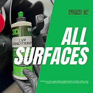 3D Leather, Vinyl & Plastic Conditioner - Restores, Conditions & Protects for Extended Life & Appearance - Great for Seats, Steering Wheels, Door Panels - Car, Office, Home Use 1 Gallon