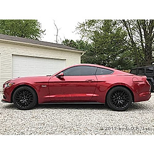 Rear Bumper Scuff Scratch Protector 2015-2017 Compatible with Ford Mustang 1pc Paint Shield Cover Black Peel and Stick Install