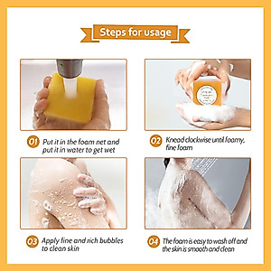 LIYALAN Turmeric Soap Bar(3.88 oz / 2 Bars) for Face & Body-Turmeric Soap,Smooth Skin,Cleansing Natural Handmade Soap Sensitive Skin Formula, Vegan Soap