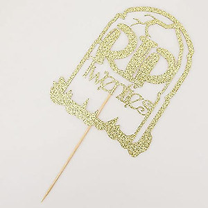 Rip Twenties Cake Topper, Death to My Twenties, Rip to My Twenties Cake Decorations, Old English Theme Happy 30th Birthday Party Decorations, Gold Glitter