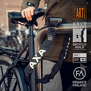 AXA 59090995SS Absolute 9-90 Chain Lock, Black, 90 cm x 9 mm EU