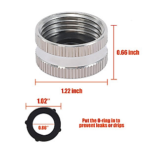 M MINGLE Garden Hose Female End Cap, Stainless Steel Spigot Cap, 3/4 Inch, 4-Pack with Extra 12 Washers