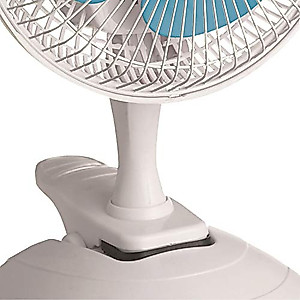Brentwood Kool Zone Clip On Desk Fan, 2-Speed 6-inch, White