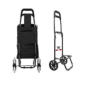 SDYL Folding Shopping Hand Cart Replacement Bag, Portable Waterproof Oxford Cloth Shopping Cart Backup Trolley Bags, Reusable Shopping Spare Bag, 34×24×55cm, 45L