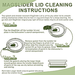 Compatible with YETI Rambler, Ozark Trail, Old Style Rtic, and More - Magnetic Slider Switch Spill Proof Tumbler Cover (Black 30oz 1Pc)