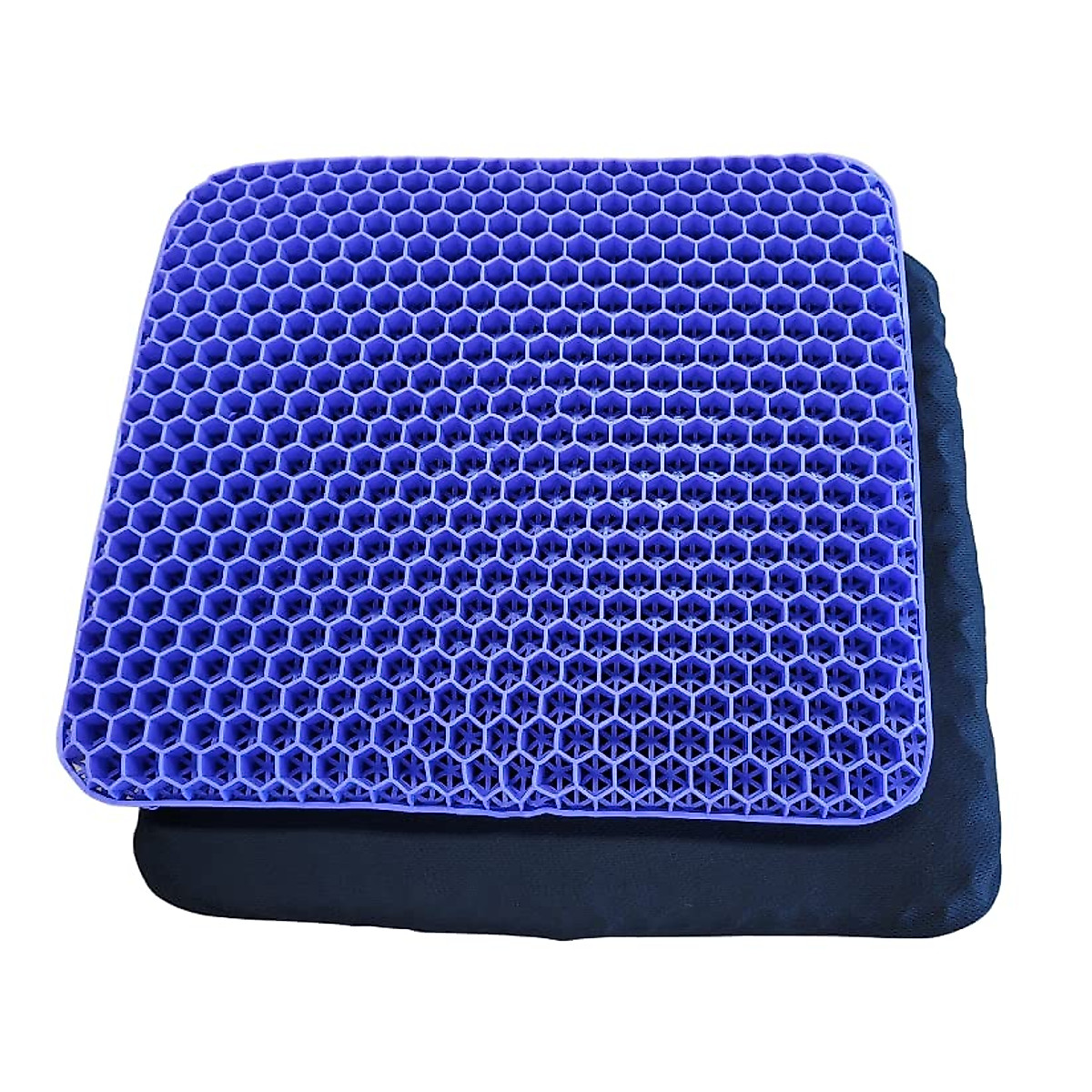Bulletproof Gel Seat Cushion | Ultra Soft Large Cushion with Purple Cooling Gel Pad & Padded Cover | Orthopedic Cushion for Pressure Relief and Sitting Sores | Seat Cushion for Seniors, Car & Office
