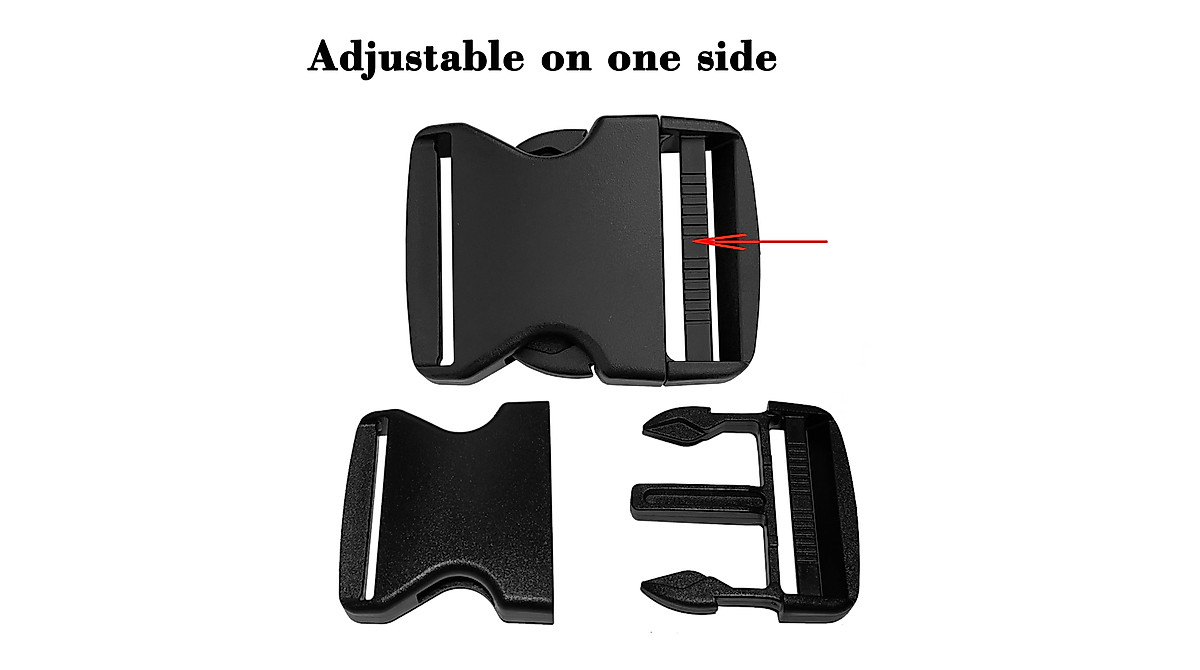 Heavy Duty 2-Inch Side Release Buckles for Straps - Durable & Adjustable