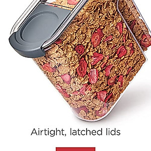 Rubbermaid Brilliance Cereal Food Storage Container with Flip Top Spout, Dishwasher Safe, Clear