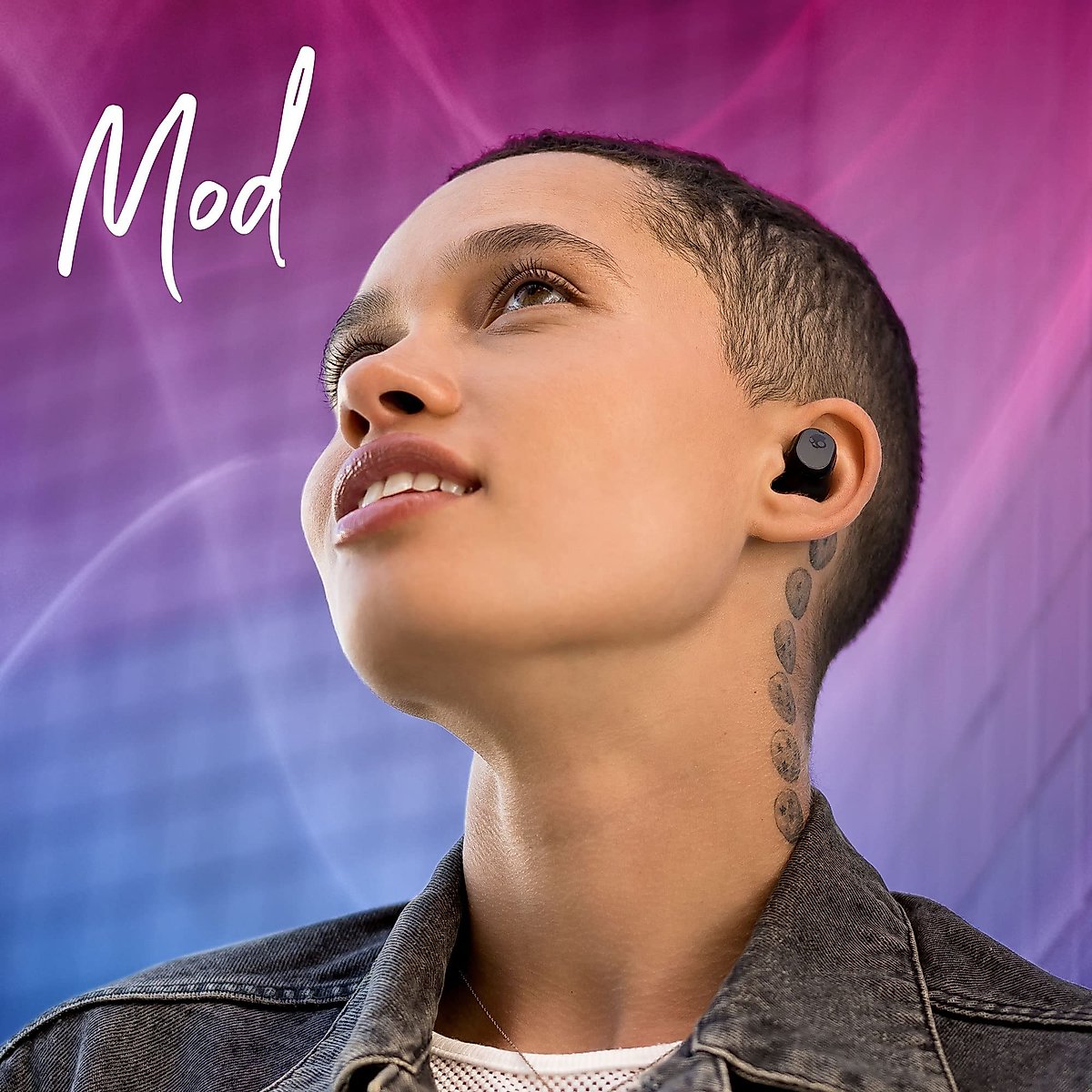 Skullcandy Mod In-Ear Wireless Earbuds, Multipoint Pairing, 34 Hr Battery, Microphone, Works with iPhone Android and Bluetooth Devices - Black