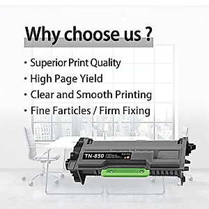TN850 High Yield Toner Cartridge: DOPHEN 2PK Compatible TN-850 High Yield Toner Cartridge,TN8502PK Replacement for Brother DCP-L5500DN L5600DN MFC-L6700DW L6750DW HL-L6200DW/DWT L6250DW Printers