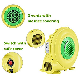 TOYMATE 480W Air Blower, Pump Fan Commercial Inflatable Bouncer Blower, Perfect for Inflatable Water Bounce House, Jumper, Bouncy Castle