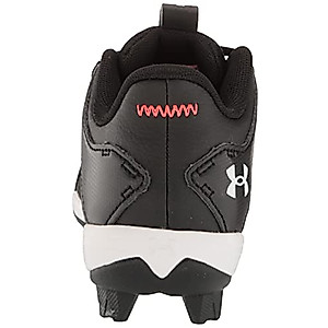 Under Armour Baby Boys Leadoff Low Junior Rubber Molded Cleat Baseball Shoe, (001) Black/Black/White, 13 Little Kid US