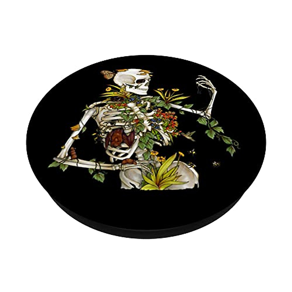 Bones and Botany Funny Skeleton Plants Botanical PopSockets Swappable PopGrip