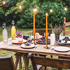 20 Pcs Orange Taper Candles, 10×7/8 Inch Thin Candlesticks, Great for Halloween Fall Harvest Dinner Party and Emergency