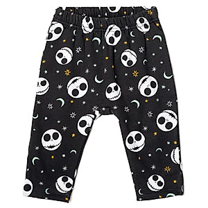 Disney Nightmare Before Christmas Newborn Baby Boy or Girl Fleece Hoodie Bodysuit and Pants 3 Piece Outfit Set 0-3 Months