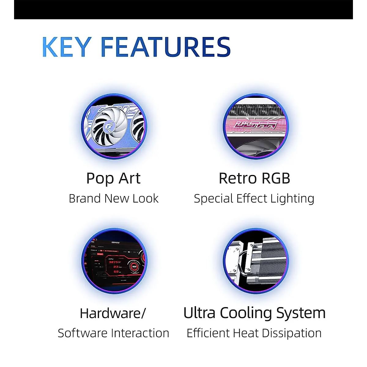 ASPIRING Colorful GeForce RTX 4060 Ultra W OC 8GB 128bit Multicolor Gradient Graphics Card D6 Gaming Video Card RTX4060 Desktop GPU