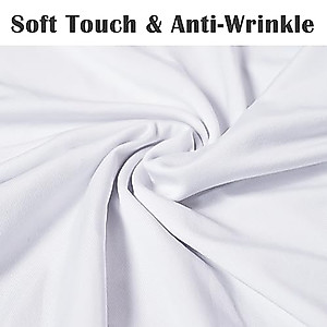 Vencede 10pcs White Stretch Spandex Chair Cover, Chair Covers for Wedding, Universal Fitted Chair Cover Protector for Party, Banquet, Event, Hotel（White 10PCS）