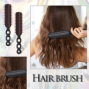 Lauwell 36 Pcs Hair Brushes in Bulk for Homeless, Disposable Hair Brushes Nylon Bristles Detangling Brush for Curly Wet and Dry Hair for Shelter, Hotel(Black)