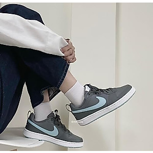 Nike Court Borough Low 2 (GS) (BQ5448-018)_7Y, Iron Grey/Ocean Bliss-White, 7 Big Kid