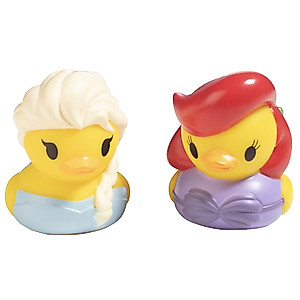 Disney Duckz Rubber Duckies - Mickey, Minnie, Elsa, Ariel and More - 10 Different Duck Characters - Great Easter Gift & Bath Toy for Kids - Ages 3+