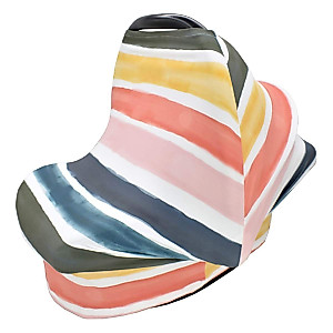 Petyoung Baby Nursing Cover Breastfeeding Scarf - Rainbow Color Baby Car Seat Covers, Infant Stroller Cover, Carseat Canopy for Girls and Boys